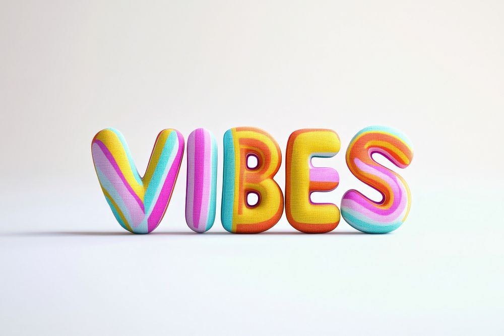 Vibes letters word illustration. | Free Photo Illustration - rawpixel
