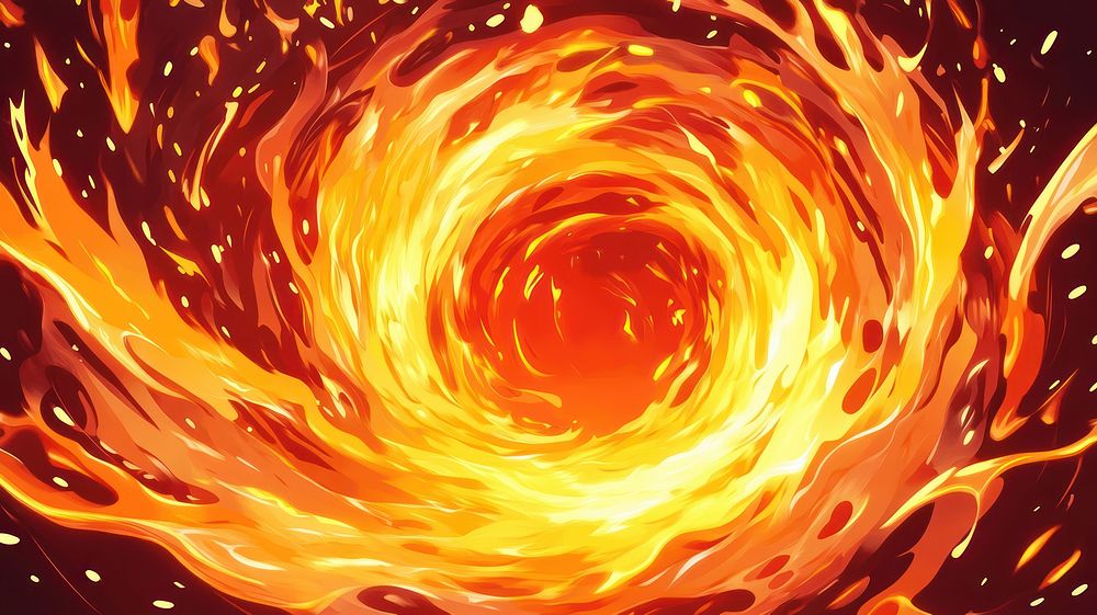 Inferno vortex vibrant fire art. | Free Photo Illustration - rawpixel