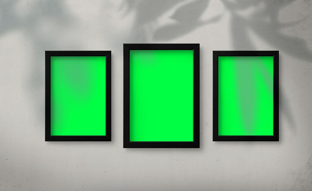Vibrant frames on minimalist wall | Premium Photo - rawpixel