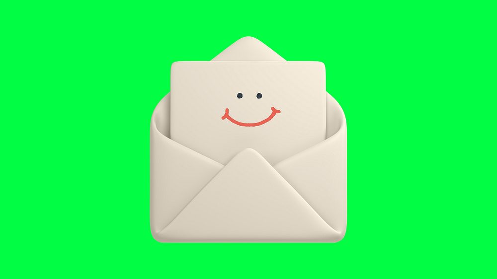 Smiling envelope green screen background | Premium Photo - rawpixel