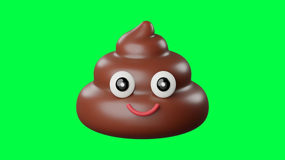 Smiling poop emoji graphic green | Premium Photo - rawpixel