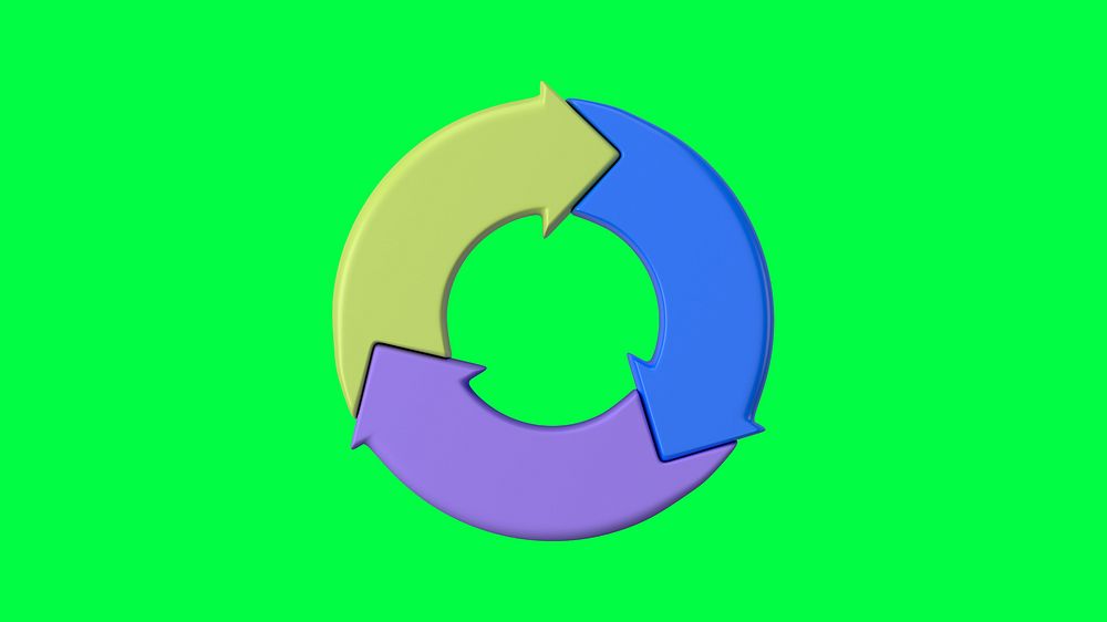 Colorful circular arrows graphic green | Premium Photo - rawpixel