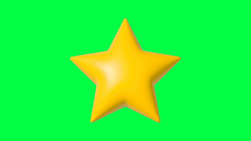 Bright yellow star green screen | Premium Photo - rawpixel