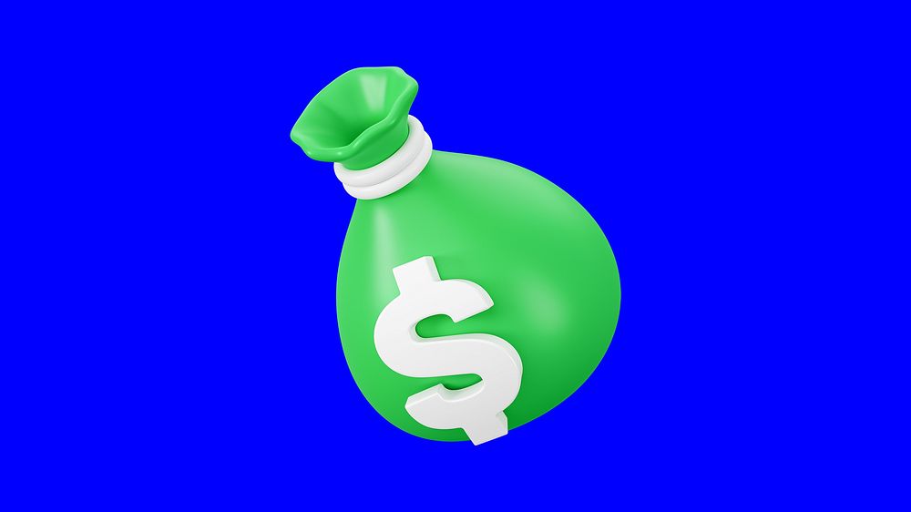 Green money bag icon illustration | Premium Photo - rawpixel