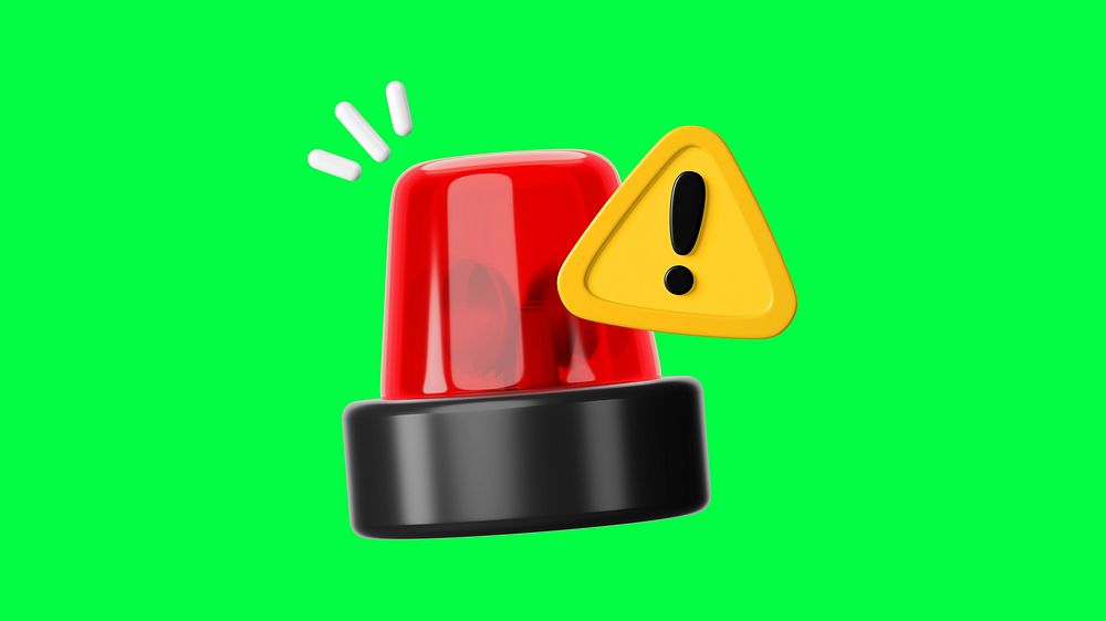 Alert symbol green screen background | Premium Photo - rawpixel
