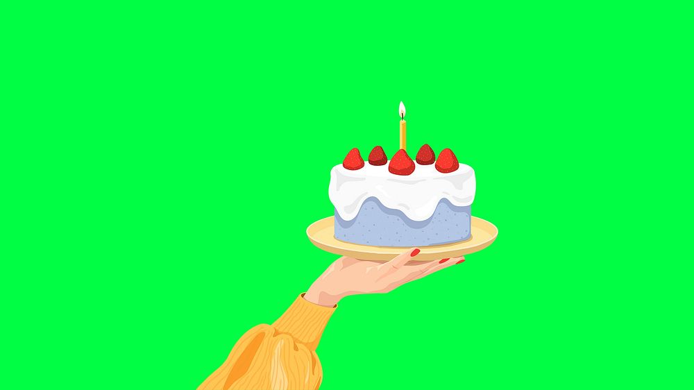 Hand holding cake illustration | Free Photo - rawpixel