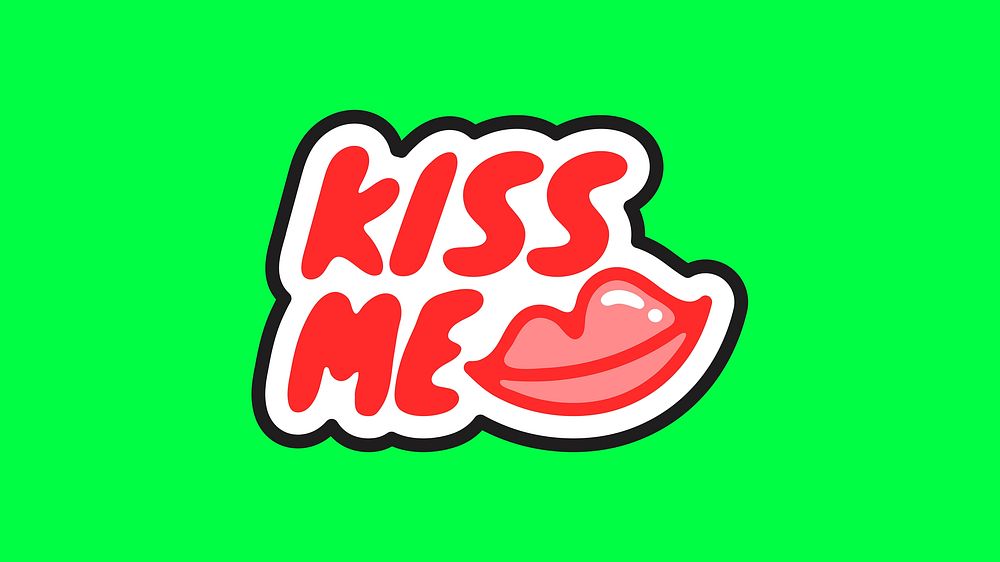 Playful lips sticker design | Premium Photo - rawpixel
