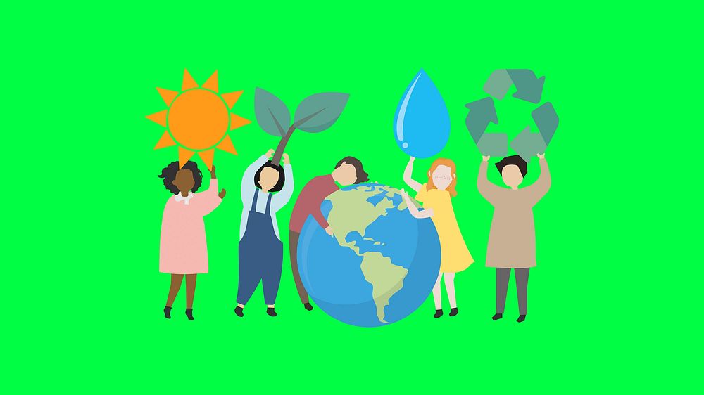 Diverse eco-friendly world illustration | Free Photo - rawpixel