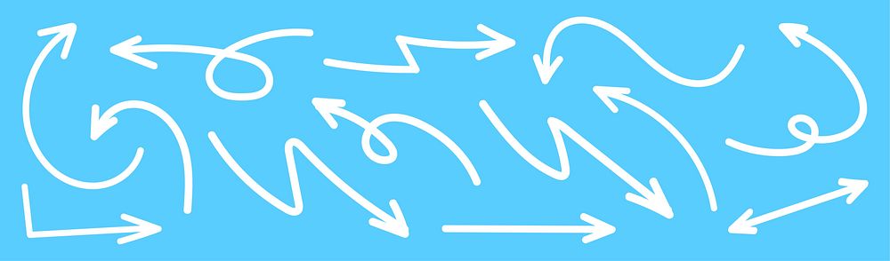 Various white arrows blue background. | Premium Vector - rawpixel