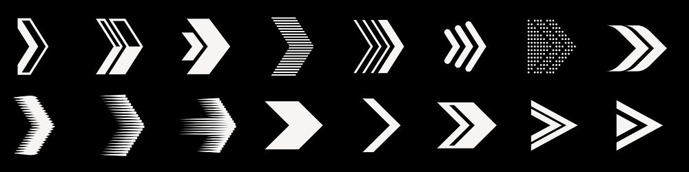 Set abstract arrow designs. Arrows | Premium Vector - rawpixel