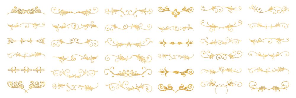 Elegant gold dividers set intricate | Premium Vector - rawpixel