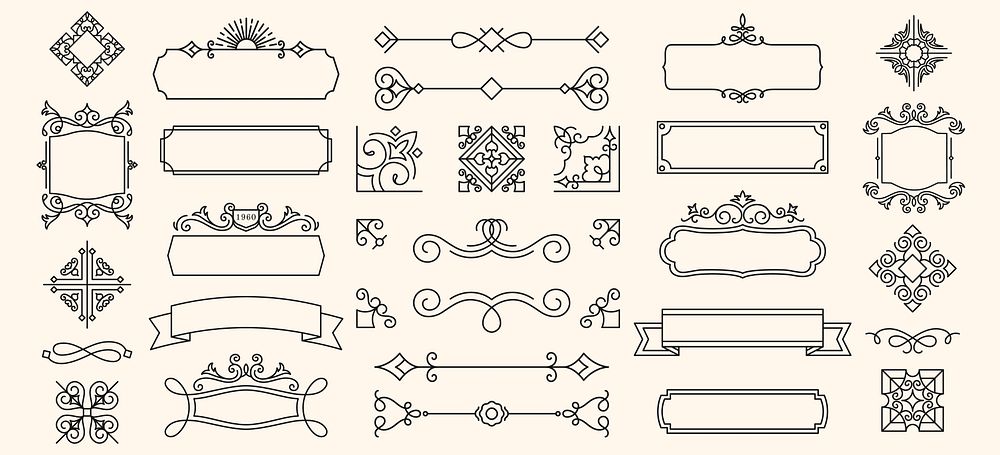 Elegant vintage borders frames intricate | Premium Vector - rawpixel