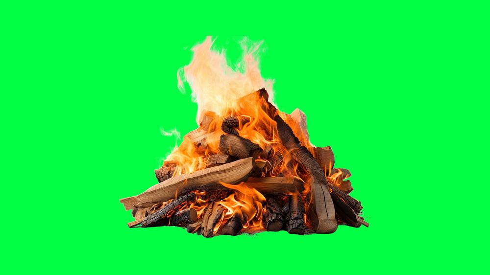 Vibrant campfire, element green screen | Free Photo - rawpixel