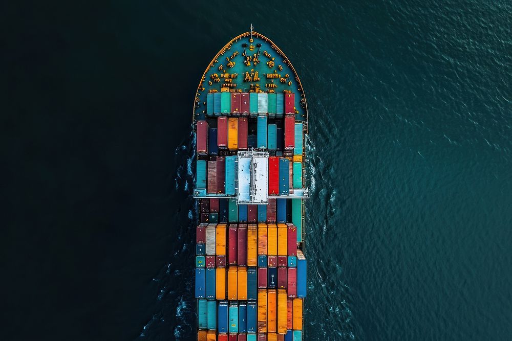 Container ship containers aerial view | Free Photo - rawpixel