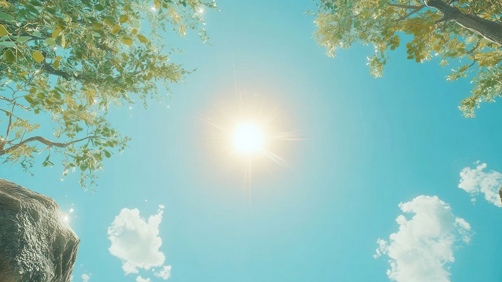 Blue sky sun sunlight scenery. | Free Photo - rawpixel
