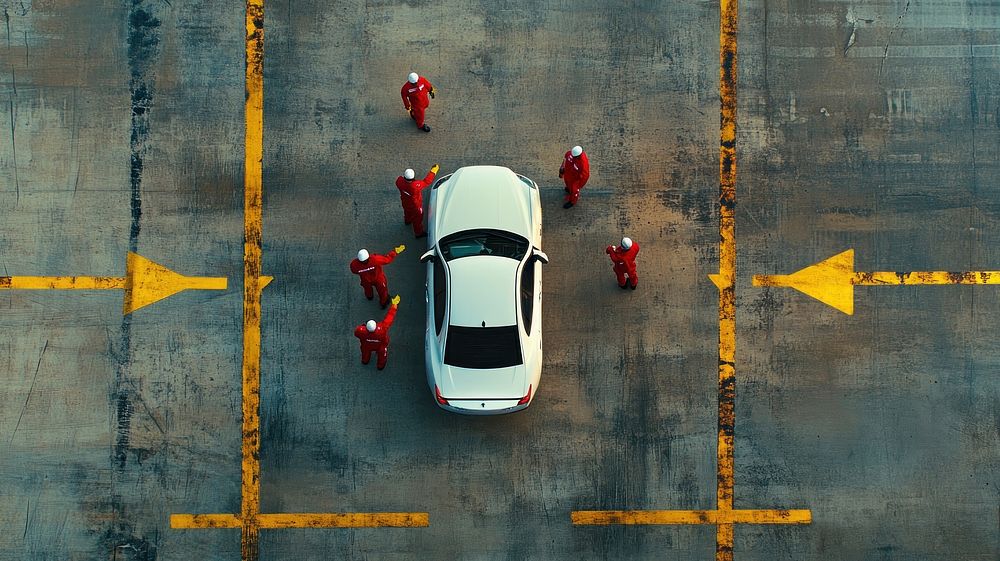 Pit crew members car vehicle | Free Photo - rawpixel