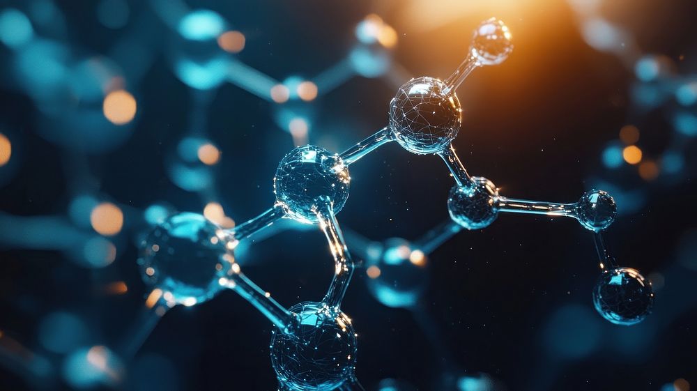 Molecular structures scientific network illustration. | Free Photo ...