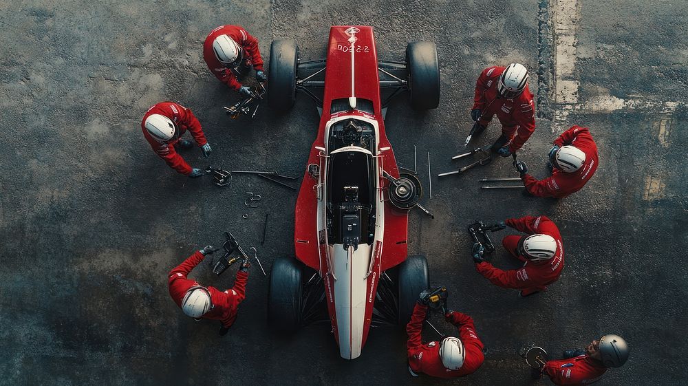Pit crew members vehicle uniform | Free Photo - rawpixel
