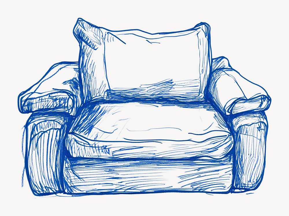 Outline Futon drawing furniture sketch | Free Vector - rawpixel