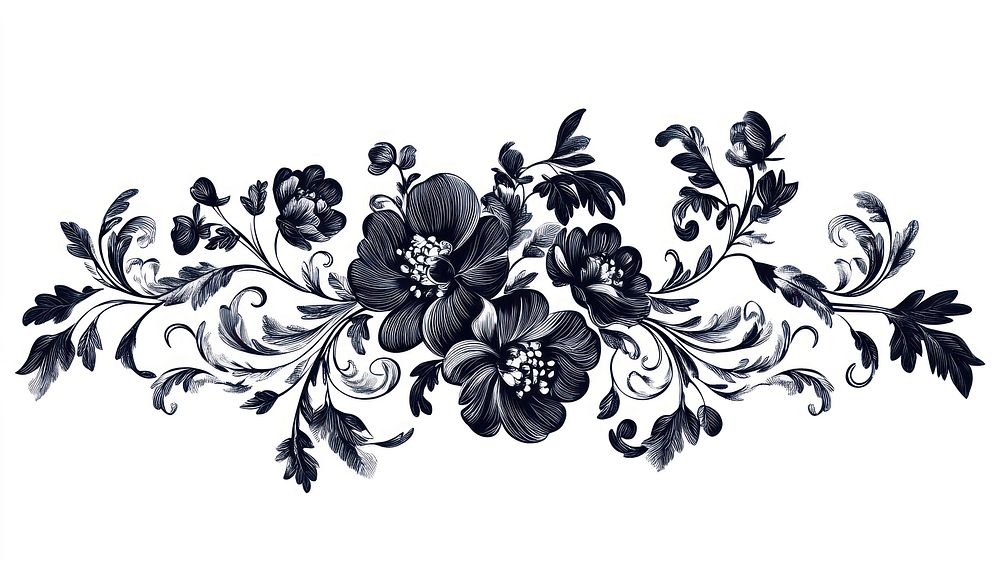 Line invitation border pattern floral | Free Photo Illustration - rawpixel