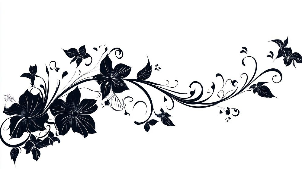 Line invitation border pattern floral | Free Photo Illustration - rawpixel