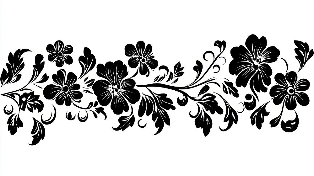 Line invitation border pattern floral | Free Photo Illustration - rawpixel