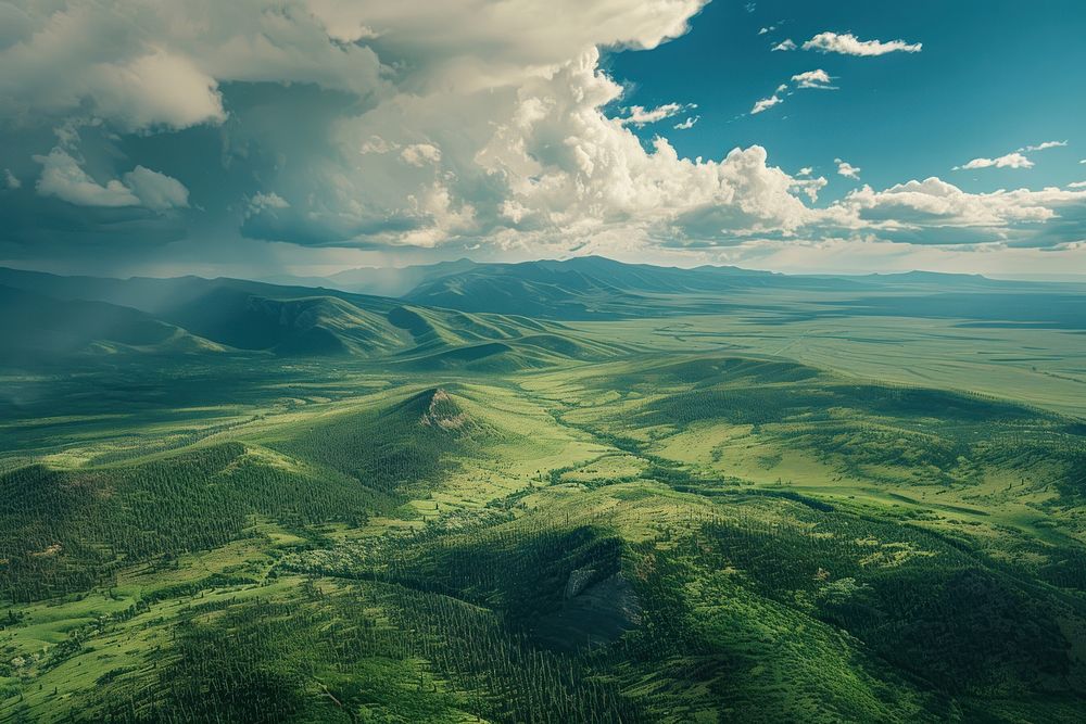 Forest plains mountains landscape outdoors | Free Photo - rawpixel