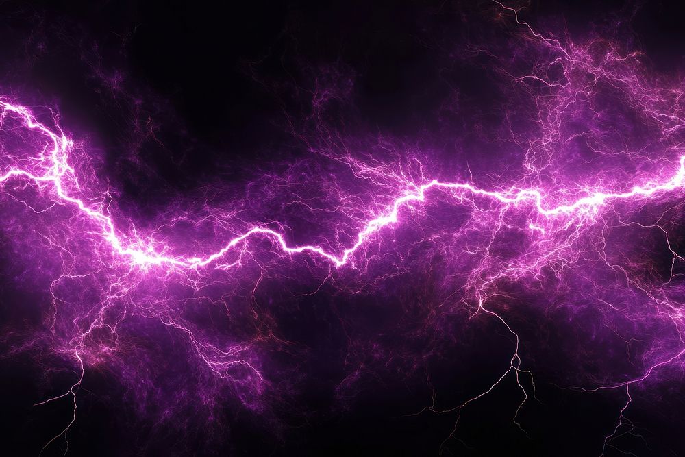 Purple lightning effect purple storm | Free Photo Illustration - rawpixel