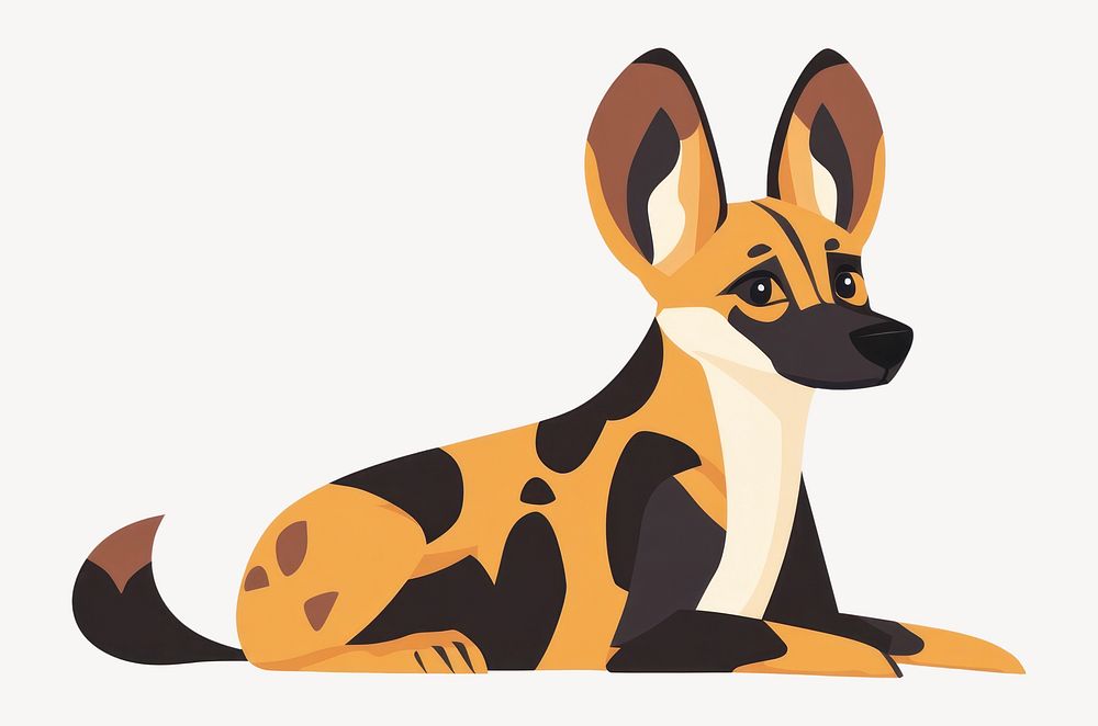 Vector illustration Wild Dog cartoon | Free Vector - rawpixel