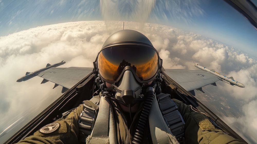 Fighter jet pilot helmet military | Free Photo - rawpixel