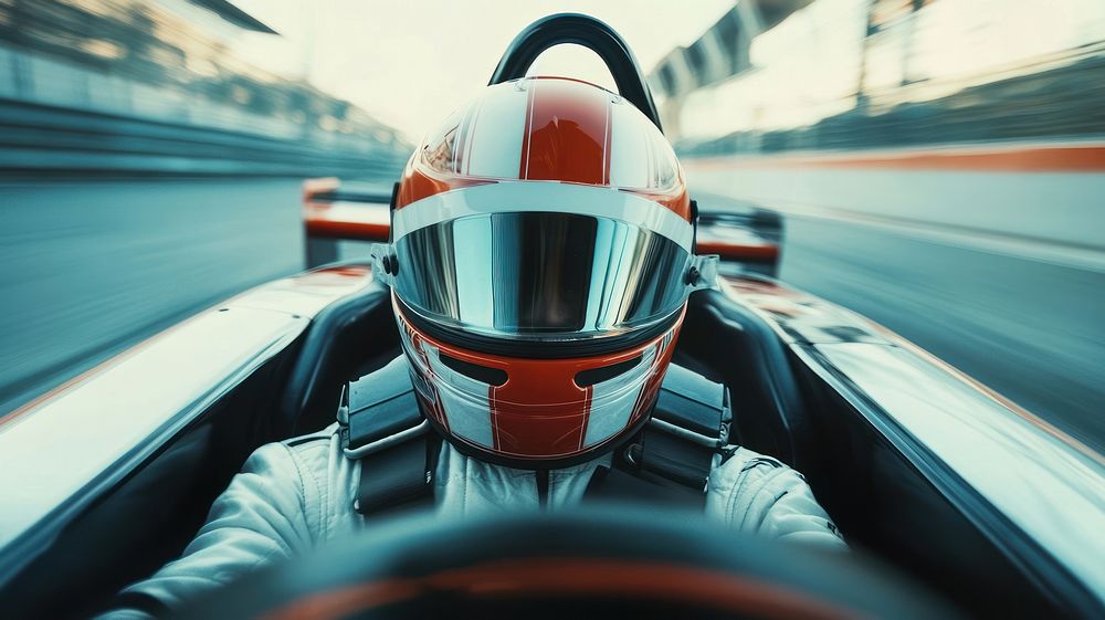 Racing car driver helmet driving | Free Photo - rawpixel