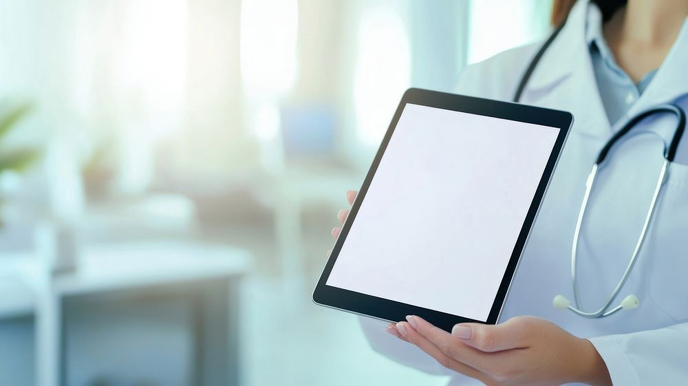 Doctor showing tablet doctor screen | Free Photo - rawpixel