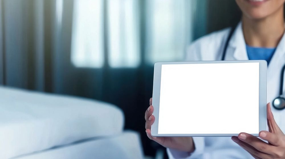 Doctor showing tablet doctor screen | Free Photo - rawpixel