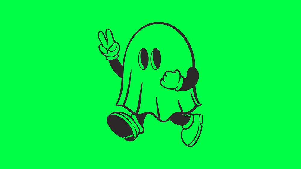 Playful ghost peace sign, element | Premium Photo - rawpixel