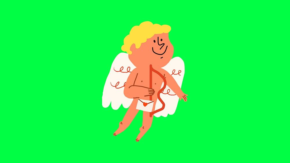 Cartoon cupid bow, element green | Premium Photo - rawpixel