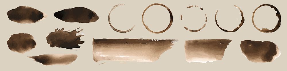 collection coffee stain designs featuring | Premium Vector - rawpixel