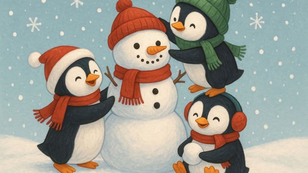 Snowman Mobile Wallpapers Festive Cute Background Images | Free Photos ...