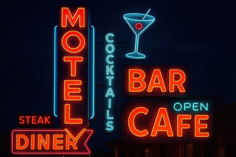 Neon+light+signs Mobile Wallpaper Retro Images | Free Photos, PNG ...