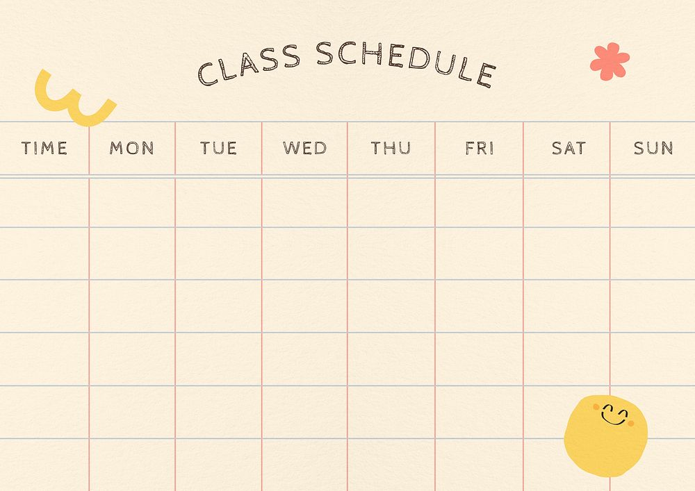 Weeks' Schedule Template Images | Free Photos, PNG Stickers, Wallpapers ...
