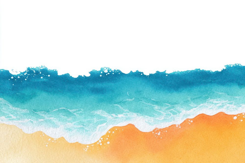 Wave Watercolour Watercolor Sea Beach Images | Free Photos, PNG ...
