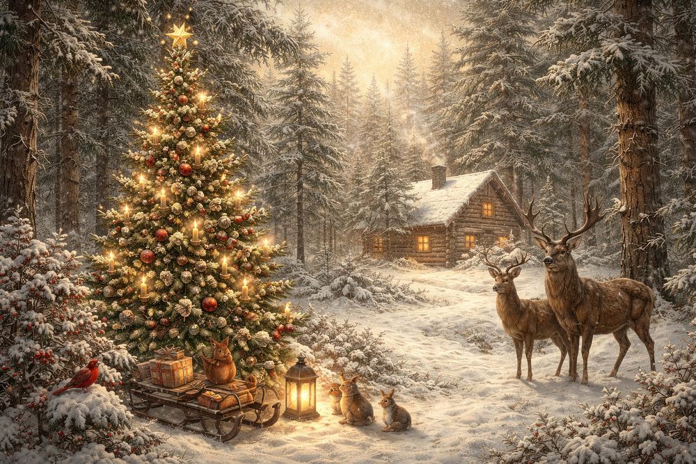 Winter Log Wallpaper Christmas Forest Images | Free Photos, PNG ...
