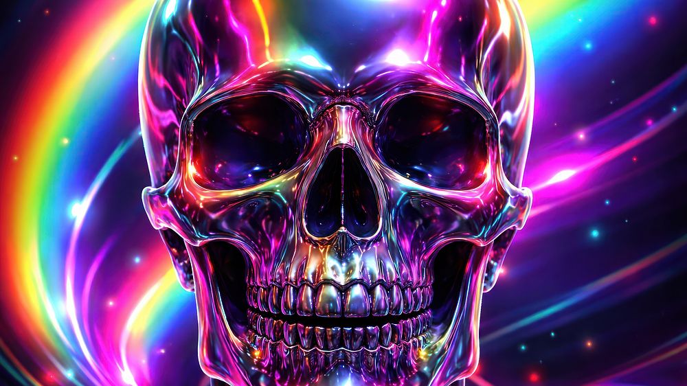 Rainbow Hd Wallpaper Illustration Skull Images | Free Photos, PNG ...