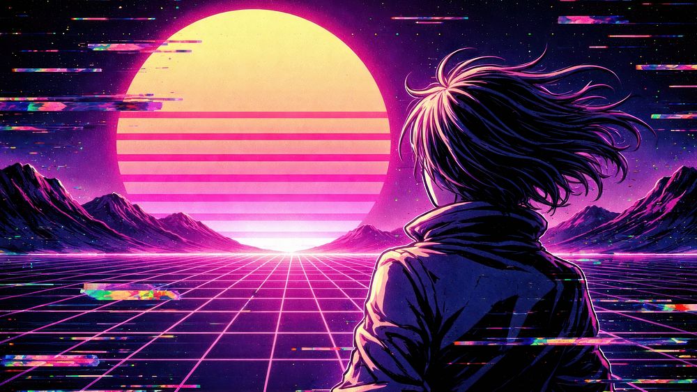 Aesthetics Glitch Neon Wallpaper Grid Vaporwave Images | Free Photos ...