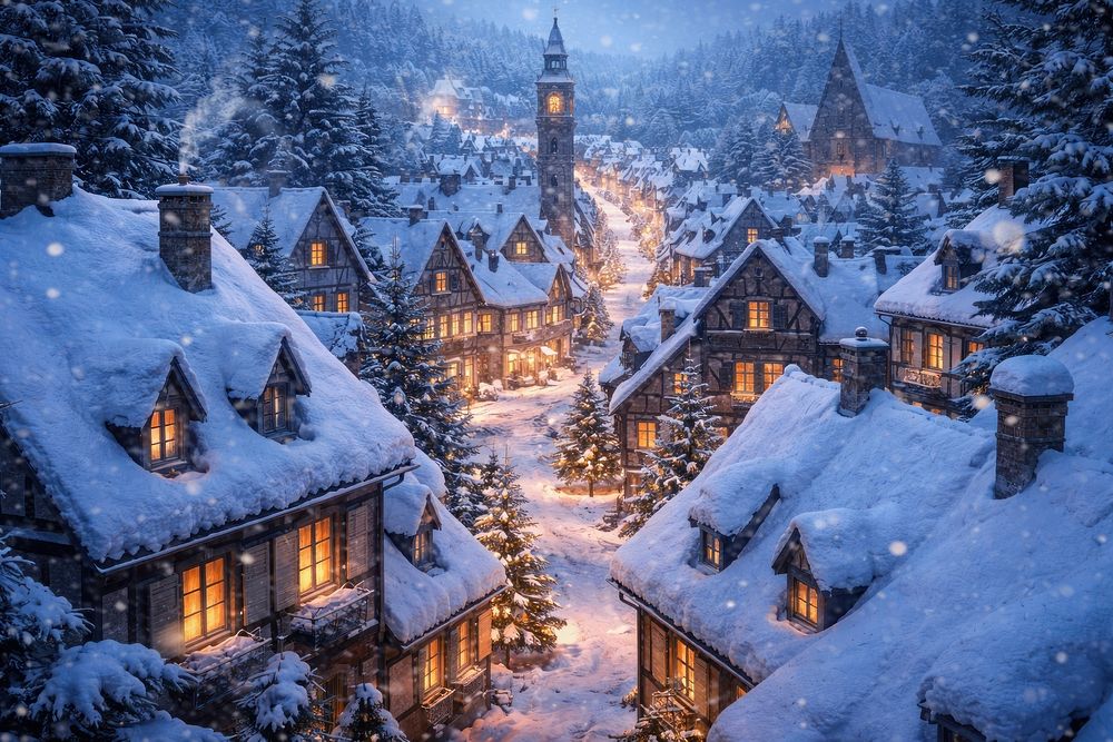 Christmas Town Wallpaper JPEG Mobile Images | Free Photos, PNG Stickers ...