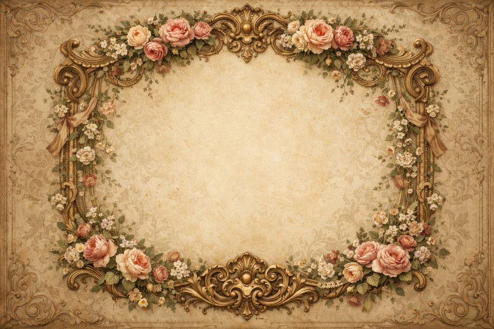 Victorian Floral Border Decorative Wallpaper Frame Images | Free Photos ...