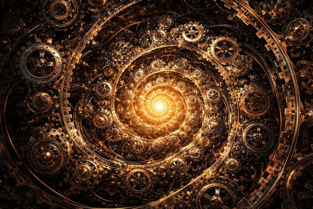 Spiral Fractal Wallpaper Art Mobile Golden Images | Free Photos, PNG ...