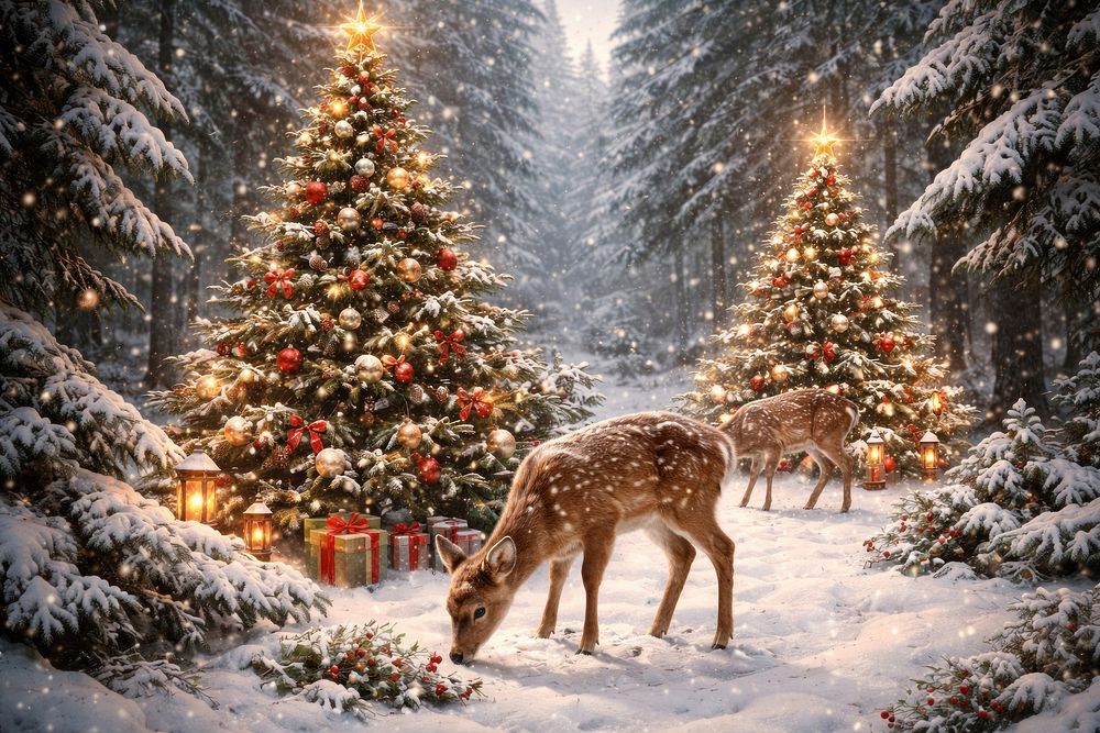 Winter+scene Nature Wallpaper Christmas Forest Vintage Images | Free ...