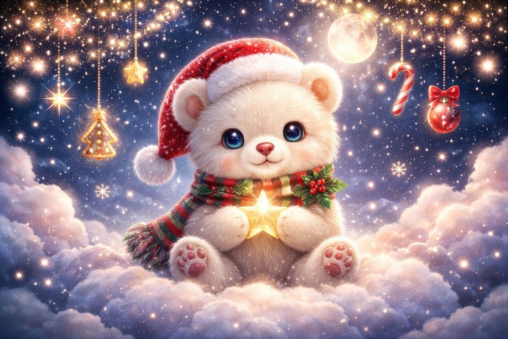 Starry Sky Snow Night Wallpaper Cute Images | Free Photos, PNG Stickers ...