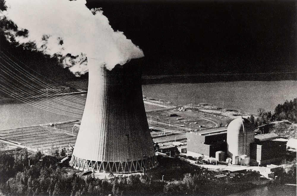 U.S. Nuclear installation cooling tower | Free Photo - rawpixel