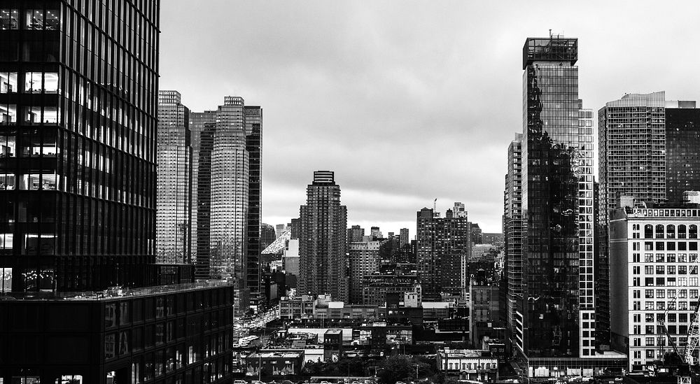 New York City view, monotone | Free Photo - rawpixel